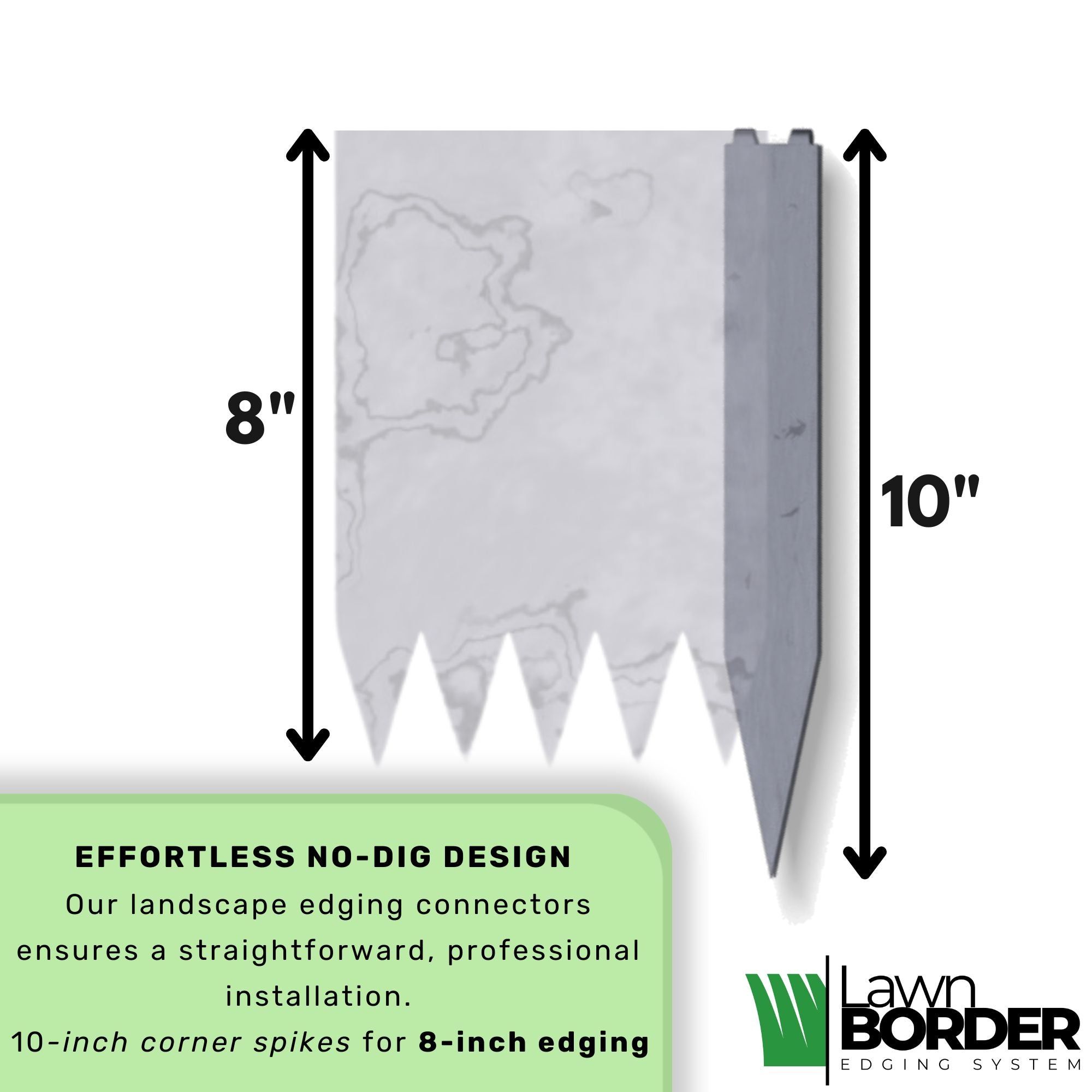 Lawn Straight Connector Spike | Edging Straight Spike | Lawn Border
